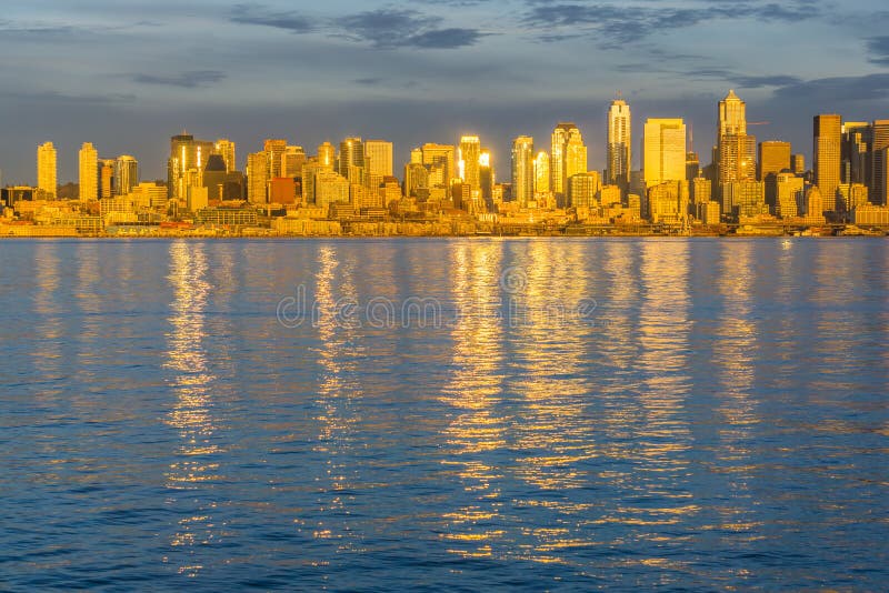 Shining Seattle Reflections Stock Image - Image of city, sunlight ...