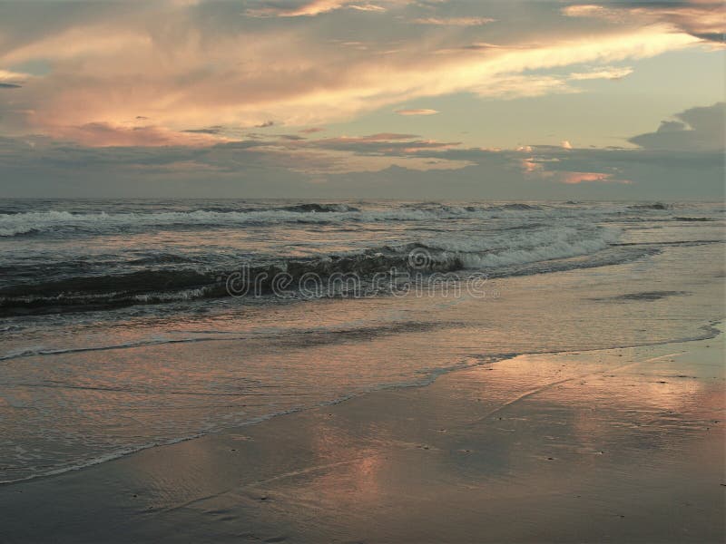 Atlantic Beach Sunset stock image. Image of setting - 102050397
