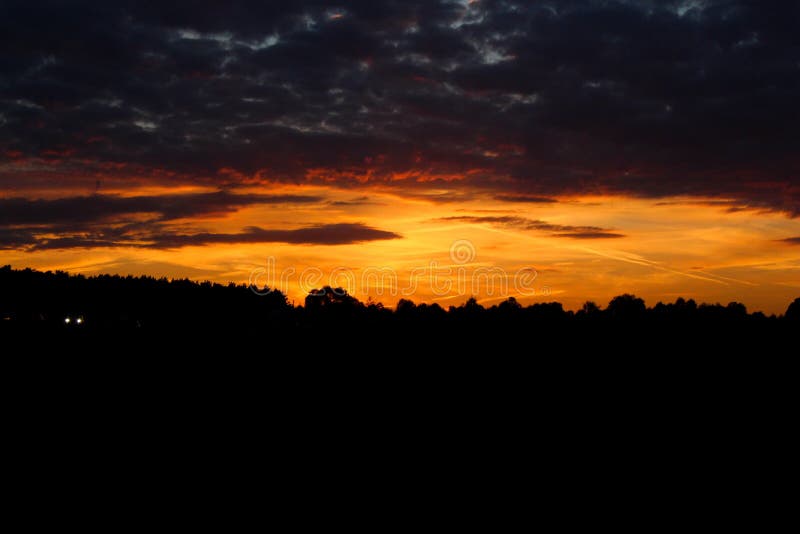 Sunset sky landscape stock image. Image of landscape - 135136373