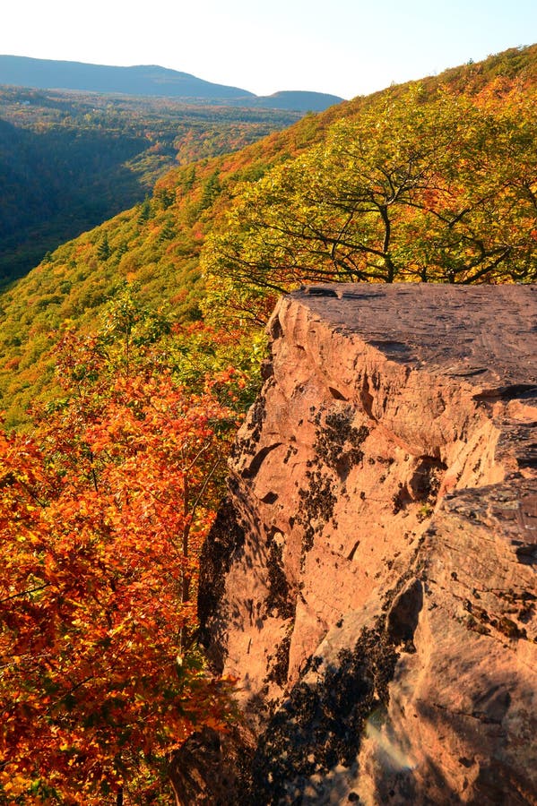 A Rock Outcropping in the Catskill Escarpment Stock Photo - Image of ...