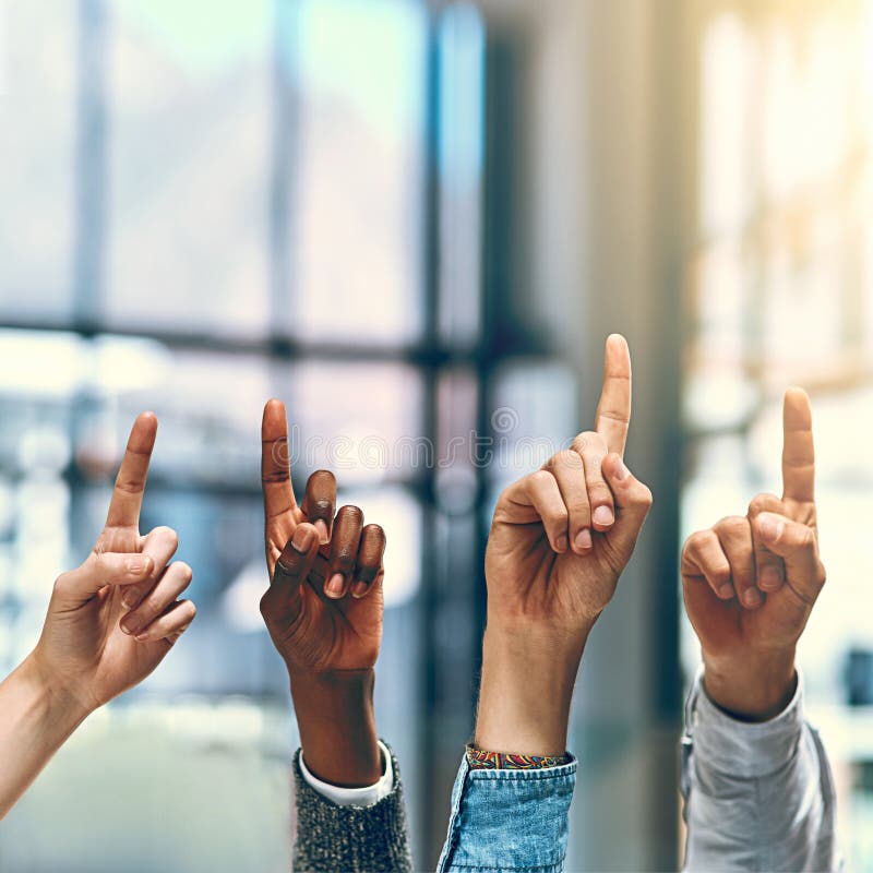 Setting Their Sights on Things Above. a Group of Businesspeople ...