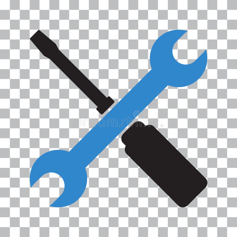 Setting Tools Icon. Black and Orange Objects. Vector Illustration Stock ...