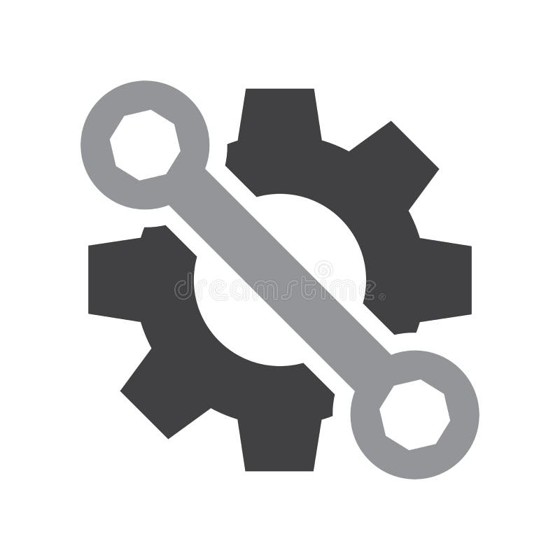 Setting Tools Icon. Black and Gray Objects Stock Illustration ...