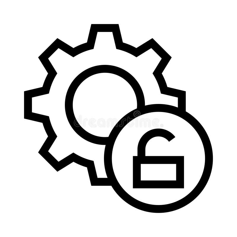 Unlock Vector Solid Icon Design Illustration. Cloud Computing Symbol on ...