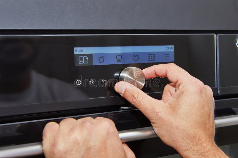 Setting Up an Electric Oven To Bake a Pie Stock Photo - Image of ...