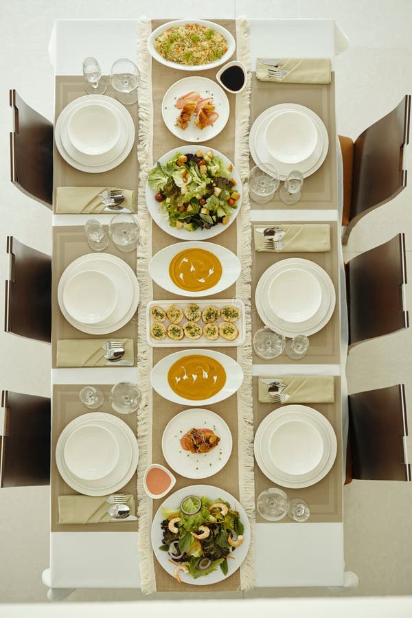 Setting Up Elegant Dining Table for Formal Event Stock Image - Image of ...