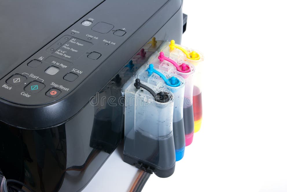 Setting Up Modified Ink Tank for Inkjet Printer. Printer Color Ink Tank ...