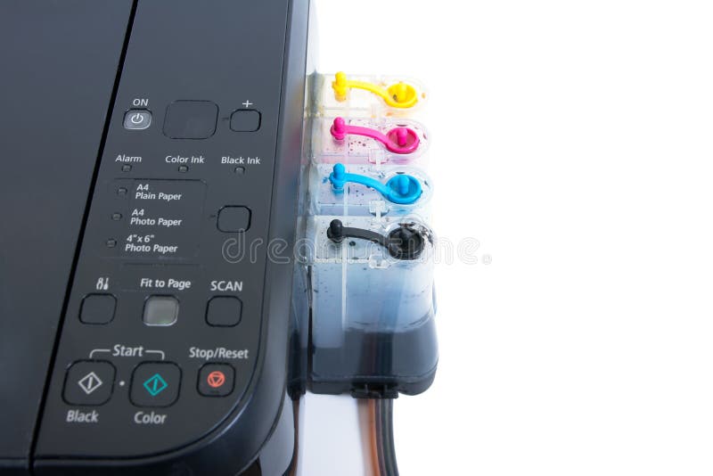 Setting Up Modified Ink Tank for Inkjet Printer. Printer Color Ink Tank ...