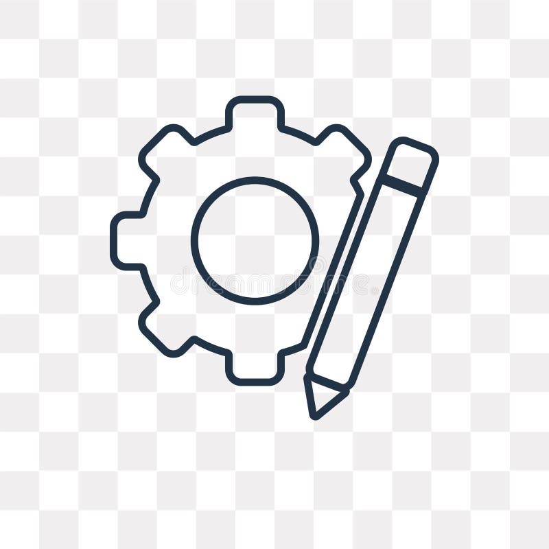 Setting Vector Icon Isolated on Transparent Background, Linear S Stock ...