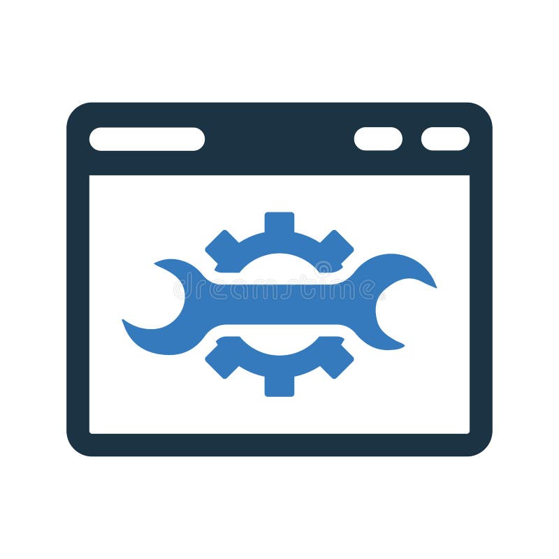 Setting, Webpage Outline Icon. Line Art Vector Stock Vector ...