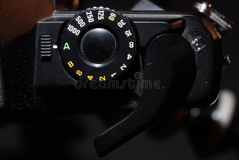 Setting Wheel for ISO and Aperture on an Old Camera Photographed in the ...