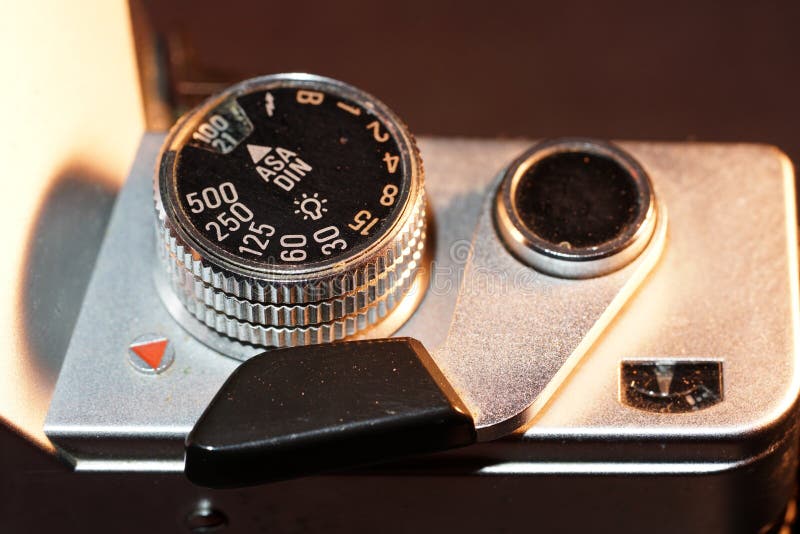 Setting Wheel for ISO and Aperture on an Old Camera Photographed in the ...