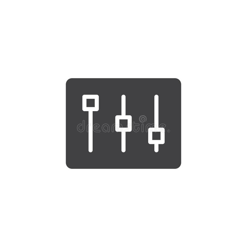 Settings bar icon vector stock vector. Illustration of panel - 104454481