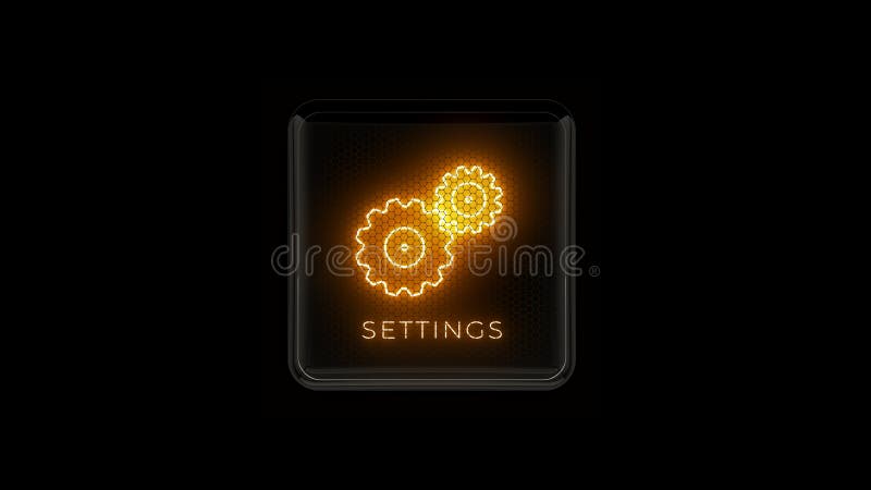 Settings. Settings Button. Settings Icon. Nixie Tube Indicator. Gas ...