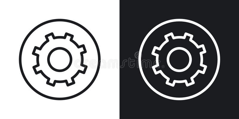 Settings Button Vecor Icon Set Stock Vector - Illustration of icon ...