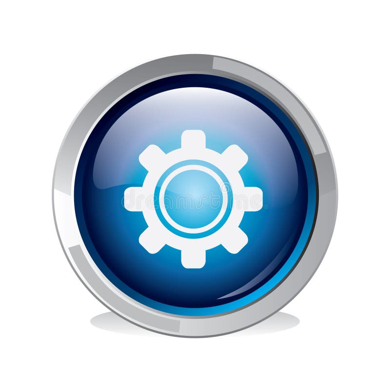 Settings Button. Vector Illustration Decorative Design Stock Vector ...
