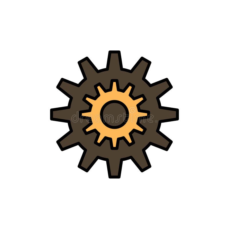 Settings, Cog, Gear, Production, System, Wheel, Work Flat Color Icon ...
