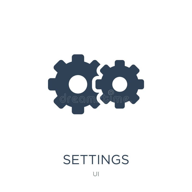 Settings Cogwheel Button Icon in Trendy Design Style. Settings Cogwheel ...