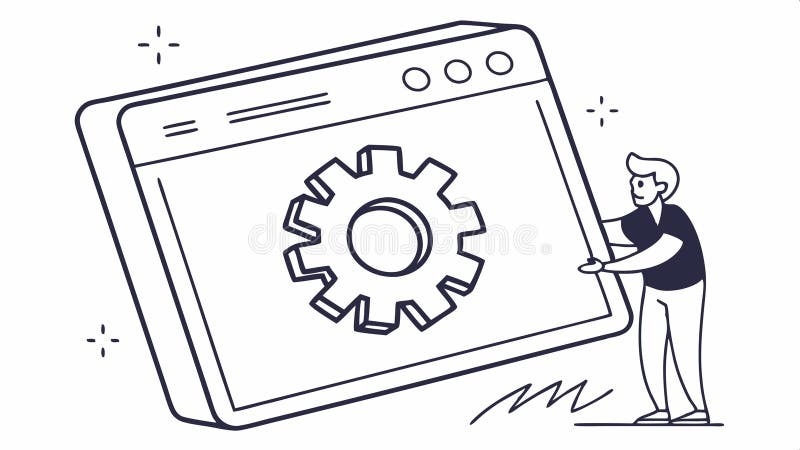 Settings Cogwheel Icon, Representing Configuration, Options, and System ...