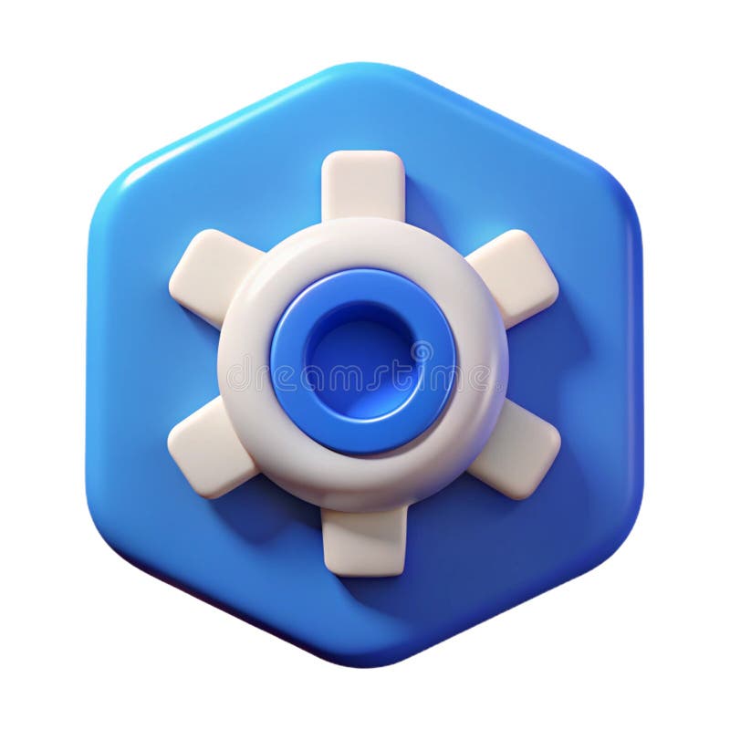Settings 3D Icon stock illustration. Illustration of badge - 358576995