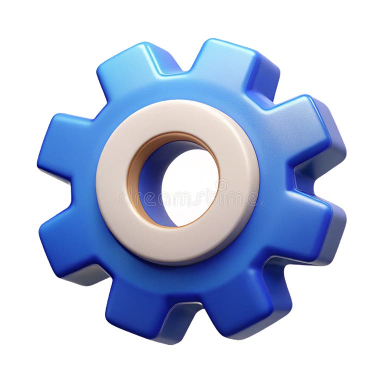 Settings 3D Icon for Mobile Apps and UI Design Gear Symbol for ...