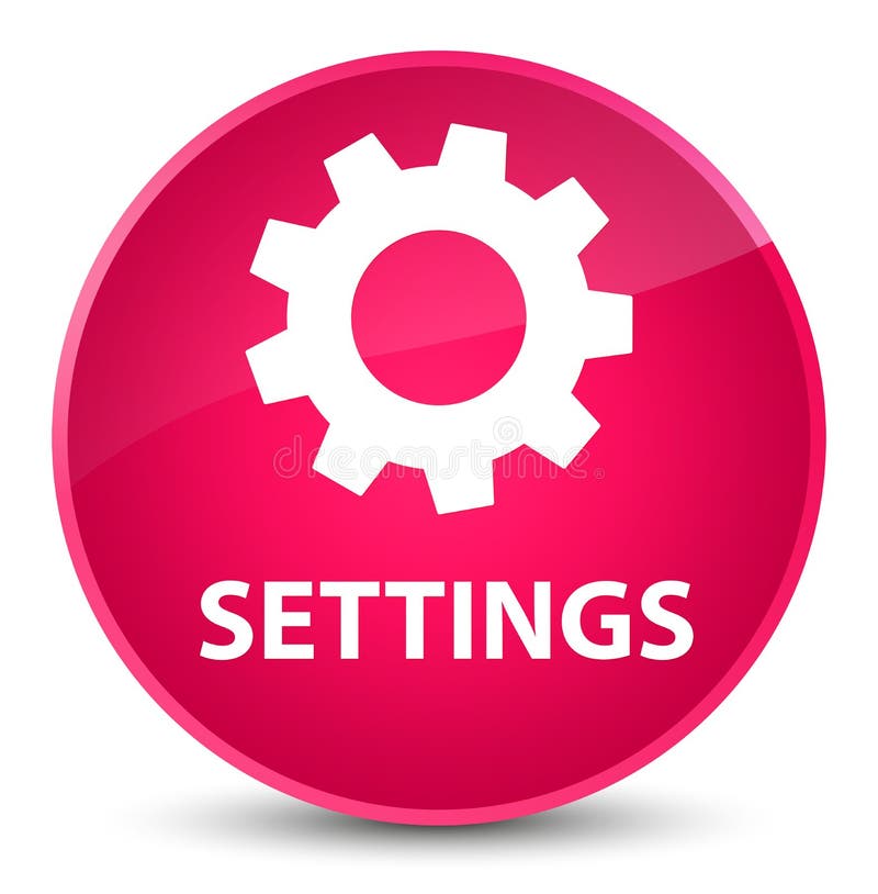 Settings Elegant Pink Round Button Stock Illustrations – 13 Settings ...