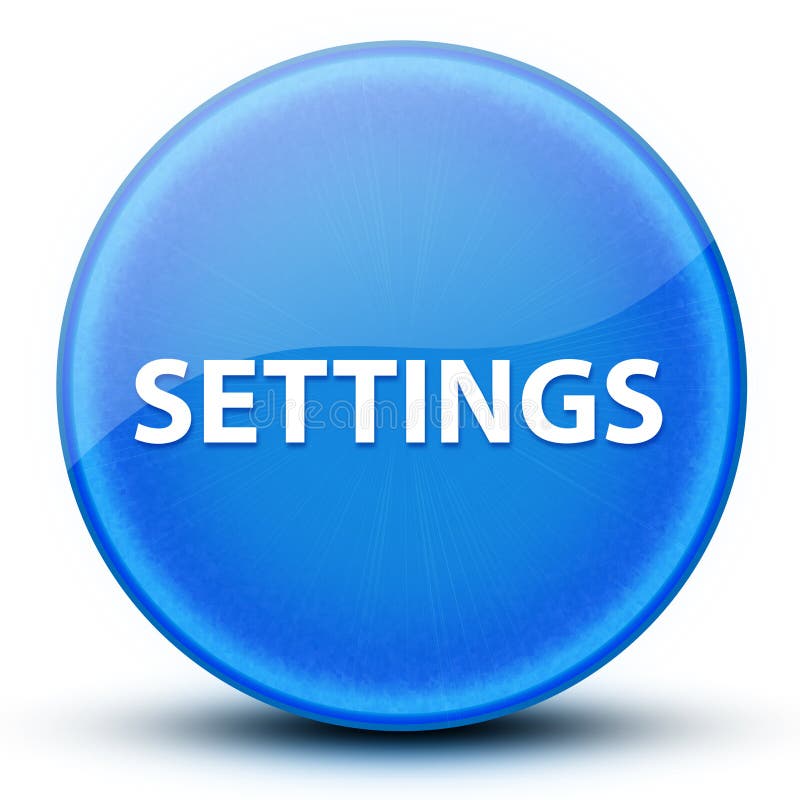 Settings Eyeball Glossy Elegant Blue Round Button Abstract Stock ...