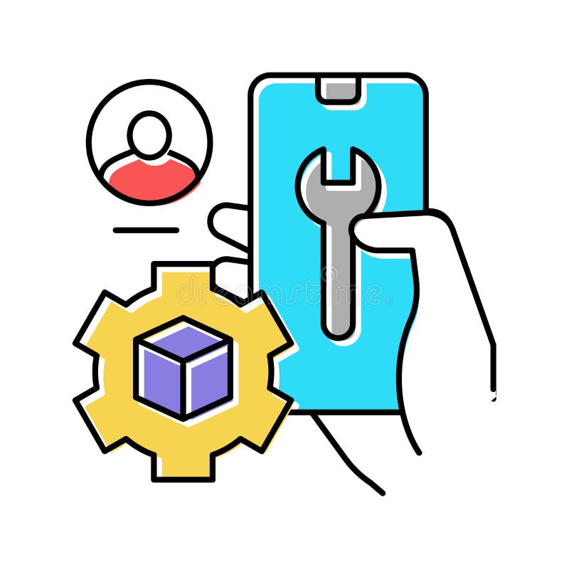 Settings and Fixing Account Ugc Color Icon Vector Illustration Stock ...