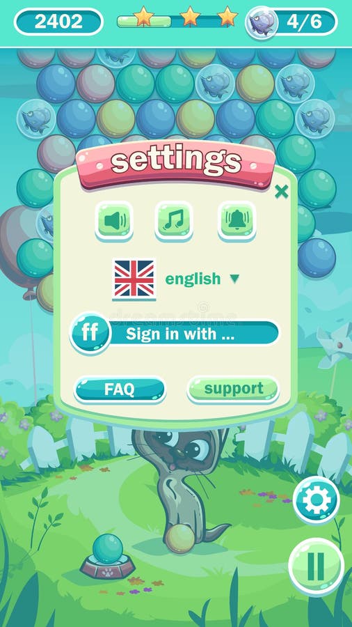 Game Window for Mission Computer App Stock Vector - Illustration of ...