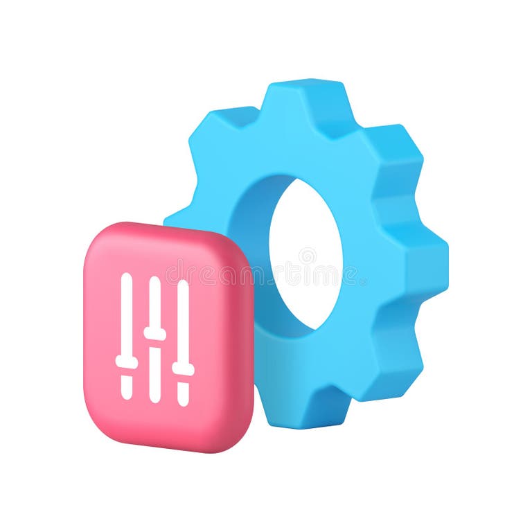 Settings Gear Cogwheel System Configuration Application Technology 3d ...