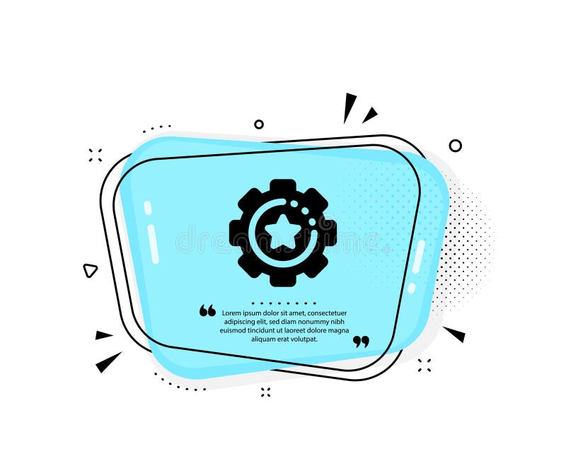 Settings Gear Icon. Cogwheel with Star Sign. Working Process. Vector ...
