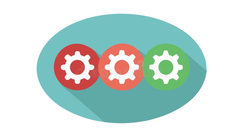 Settings Gears Configuration Flat Design Ui Ux Icon Vector Design Generative Ai Stock Vector