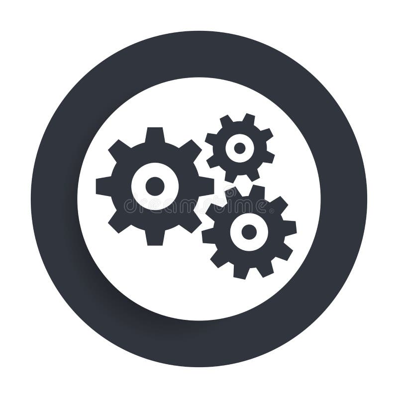 Settings Gears Icon Abstract Blue Background Illustration Digital ...