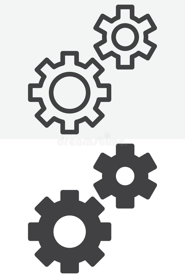 Settings Vector Icon Line Symbol Stock Illustrations – 42,479 Settings ...