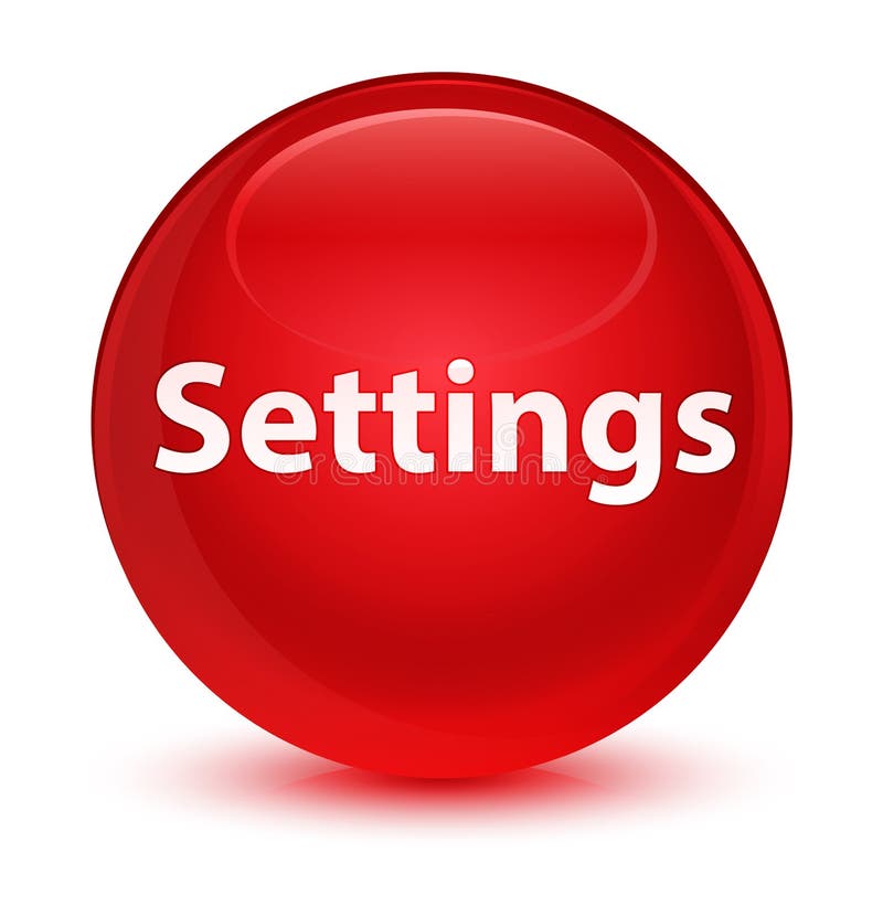 Settings Glassy Red Round Button Stock Illustrations – 16 Settings ...