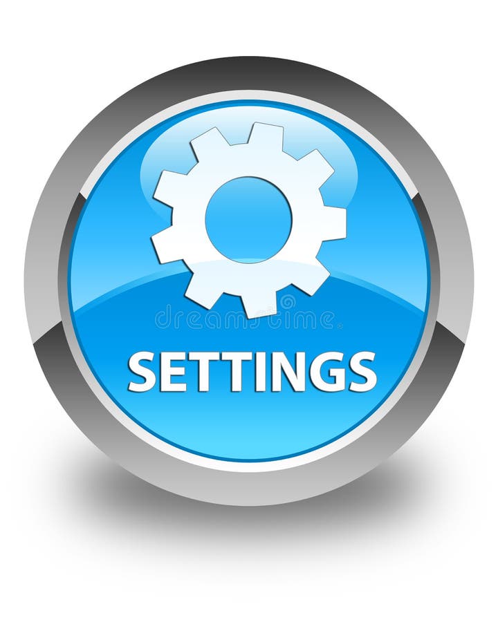 Settings Icon Cyan Blue Round Button Stock Illustrations – 129 Settings ...