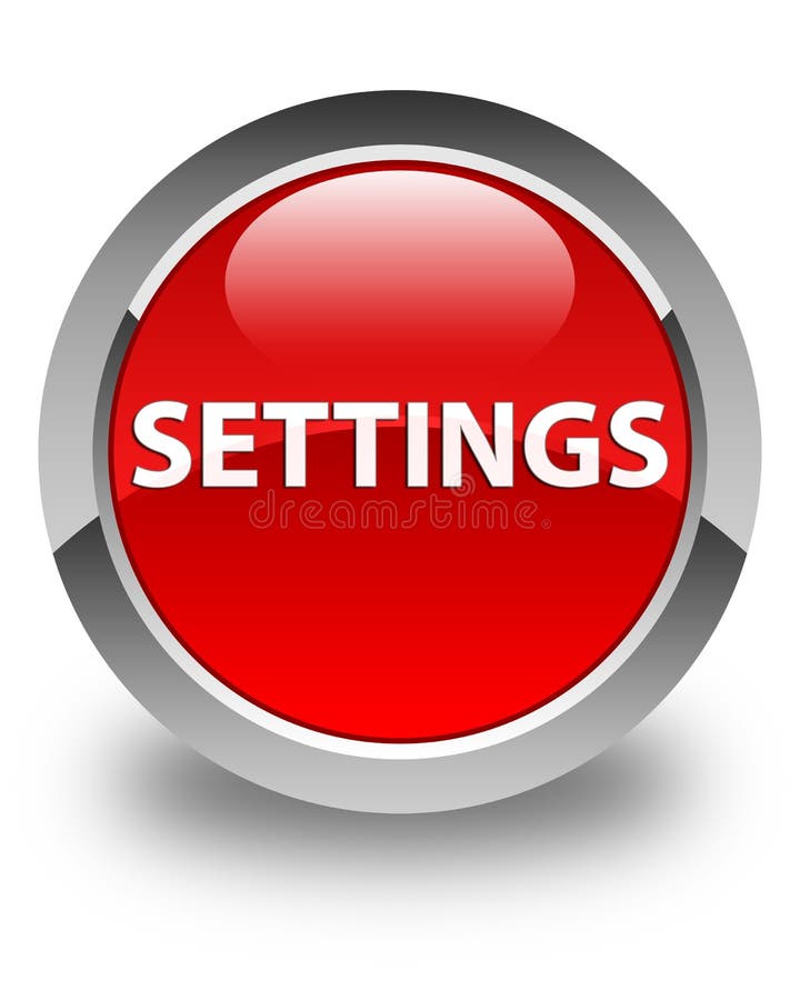 Settings Glossy Orange Round Button Stock Illustration - Illustration ...