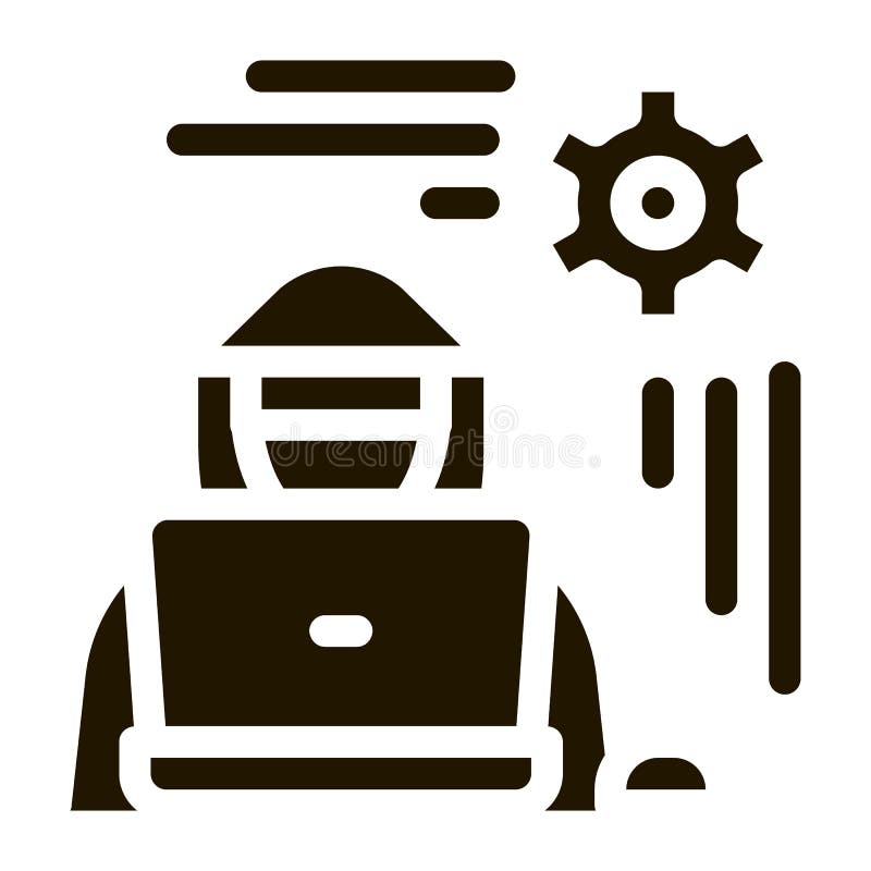 Settings Hacker Icon Vector Glyph Illustration Stock Vector ...