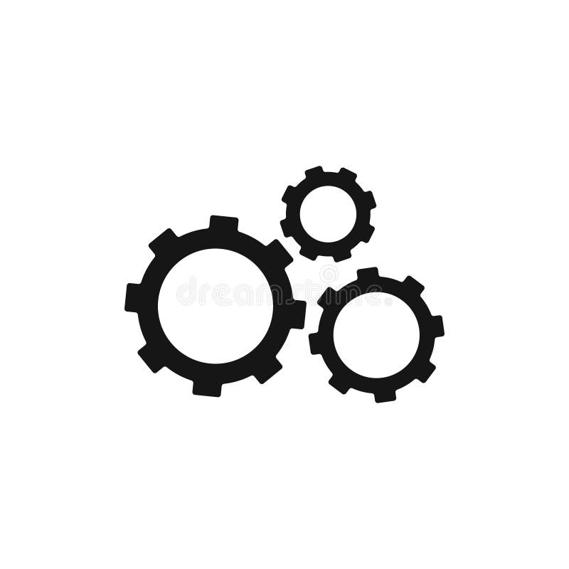 Settings Icon with Additional Gears Icon, Vector Illustration. Stock ...