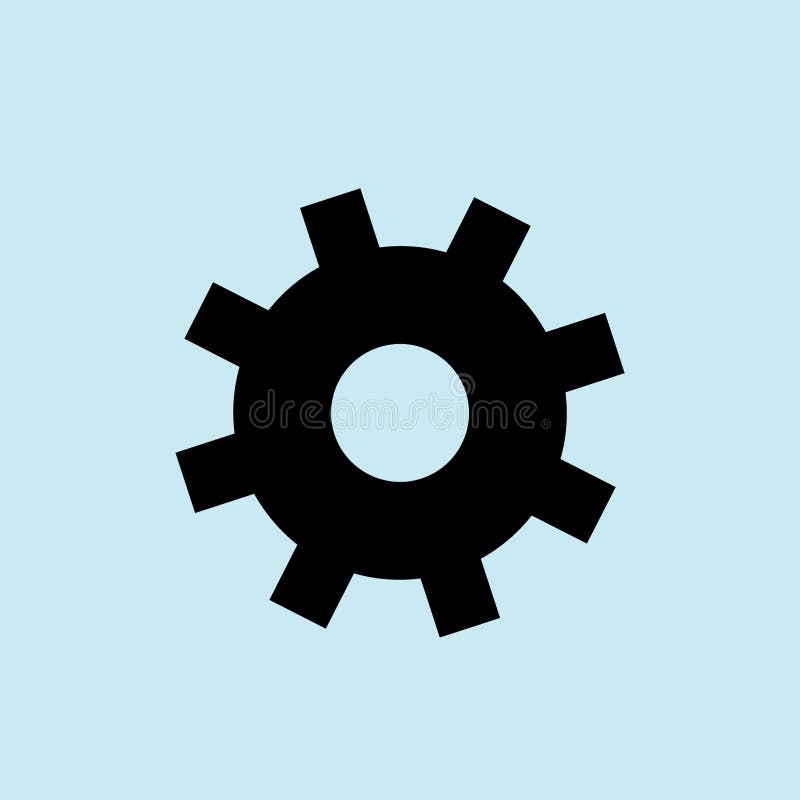 Settings Icon , Blue Background Stock Vector - Illustration of icon ...
