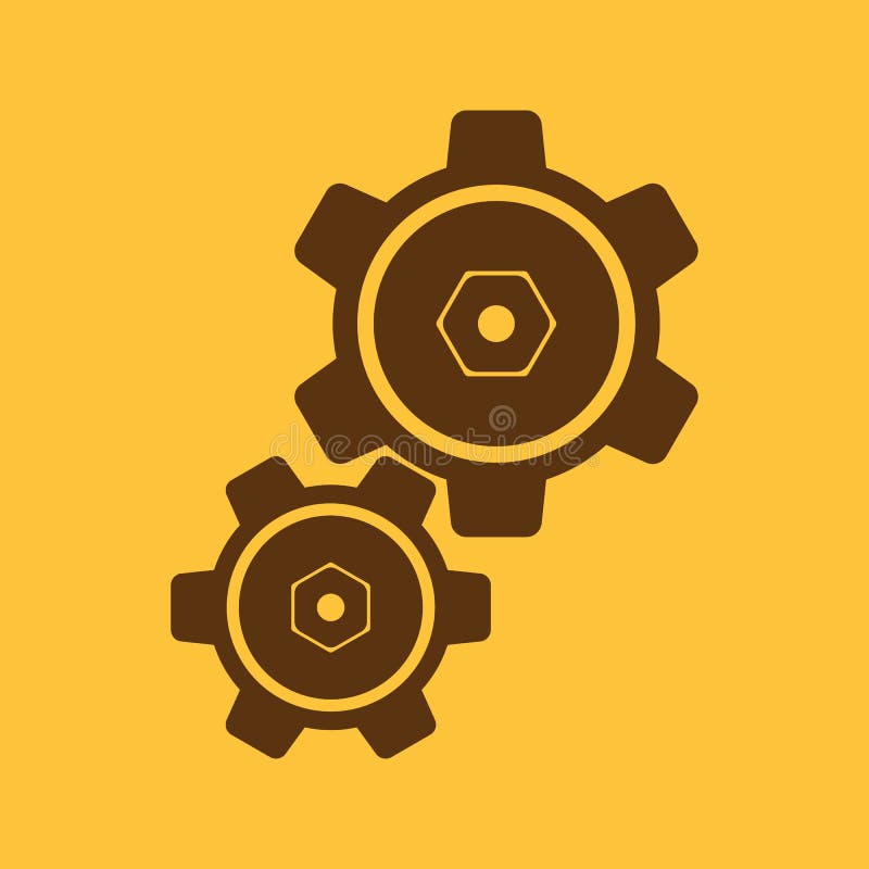 Two Gears. a Symbol of Adjustment, Training, Mechanism, Relationship ...