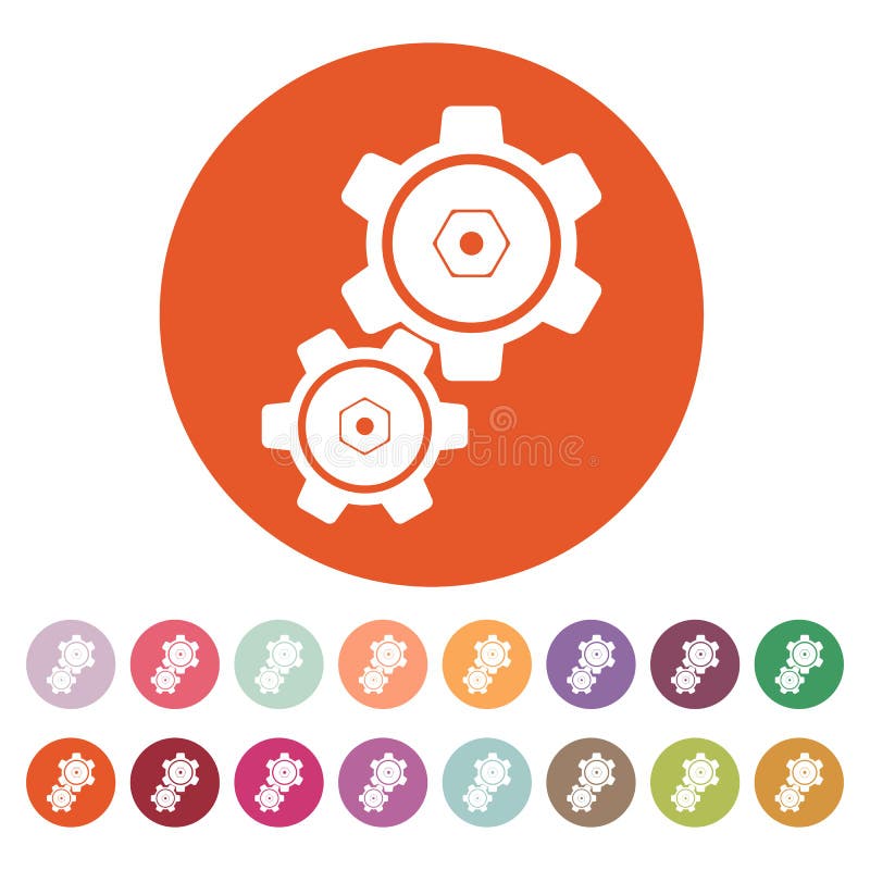 The Settings Icon. Gears Symbol. Stock Vector - Illustration of factory ...