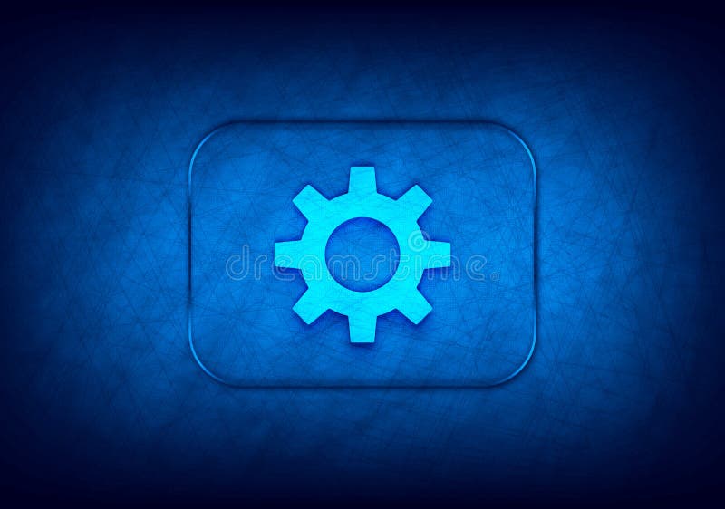 Settings Icon Abstract Digital Design Blue Background Stock ...