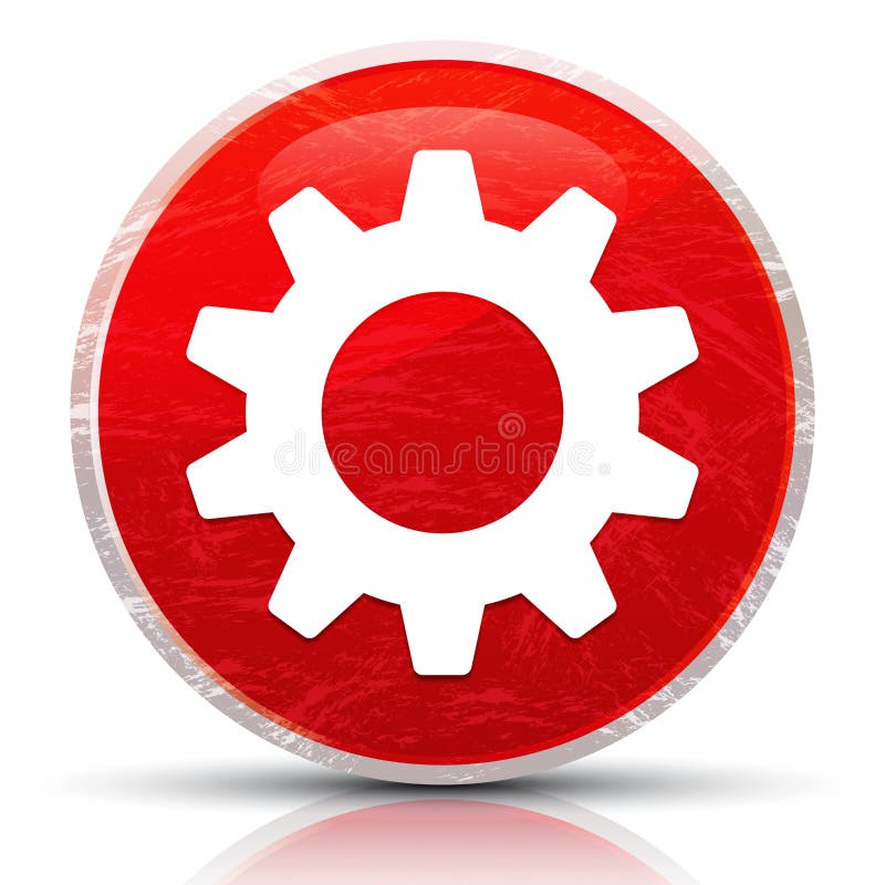 Settings Icon Metallic Grunge Abstract Red Round Button Illustration ... Settings Icon Metallic Grunge Abstract Red Round Button Illustration ...