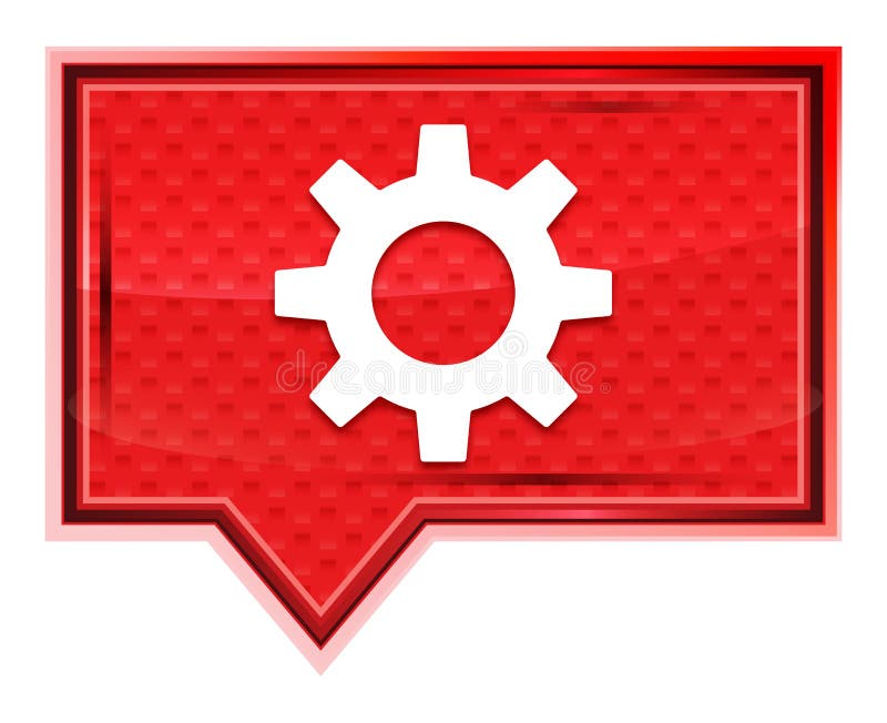 Settings Icon Misty Rose Pink Banner Button Stock Illustration ...