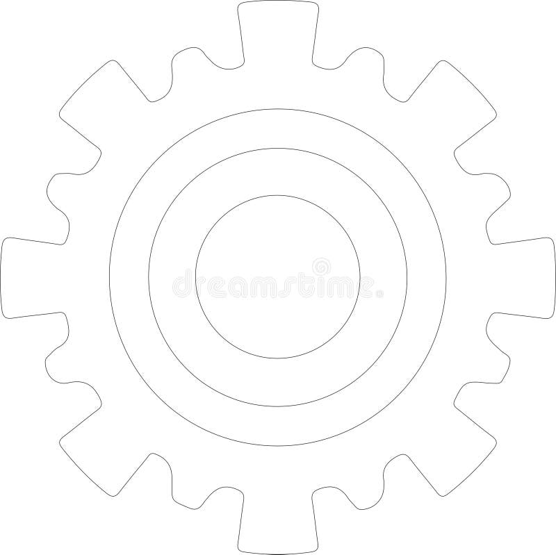 Settings Icon Outline Silhouette Generative Ai Stock Vector ...