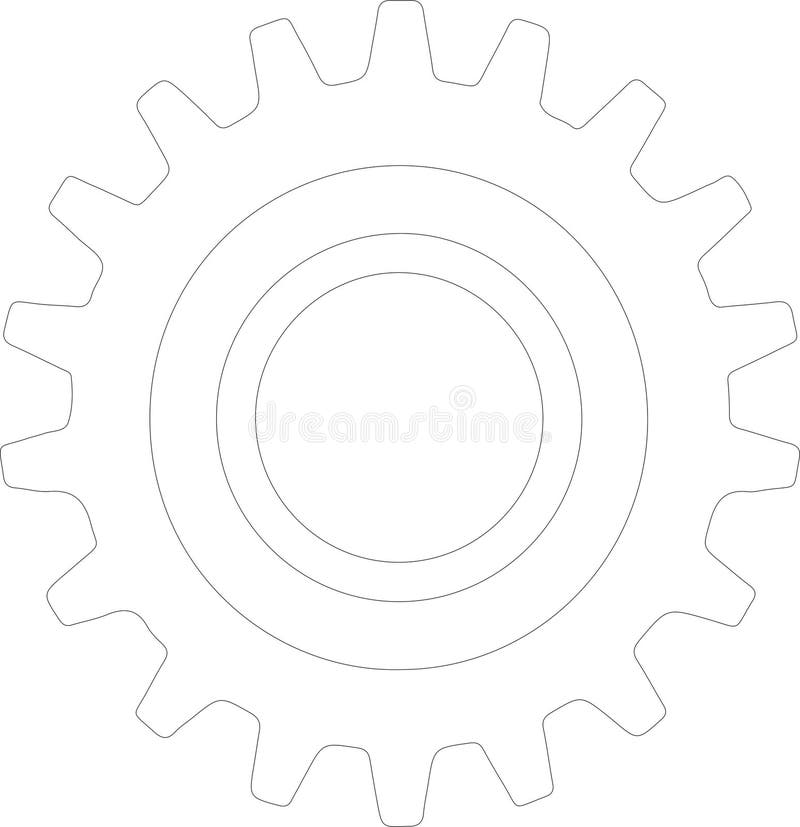 Settings Icon Outline Silhouette Generative Ai Stock Vector ...