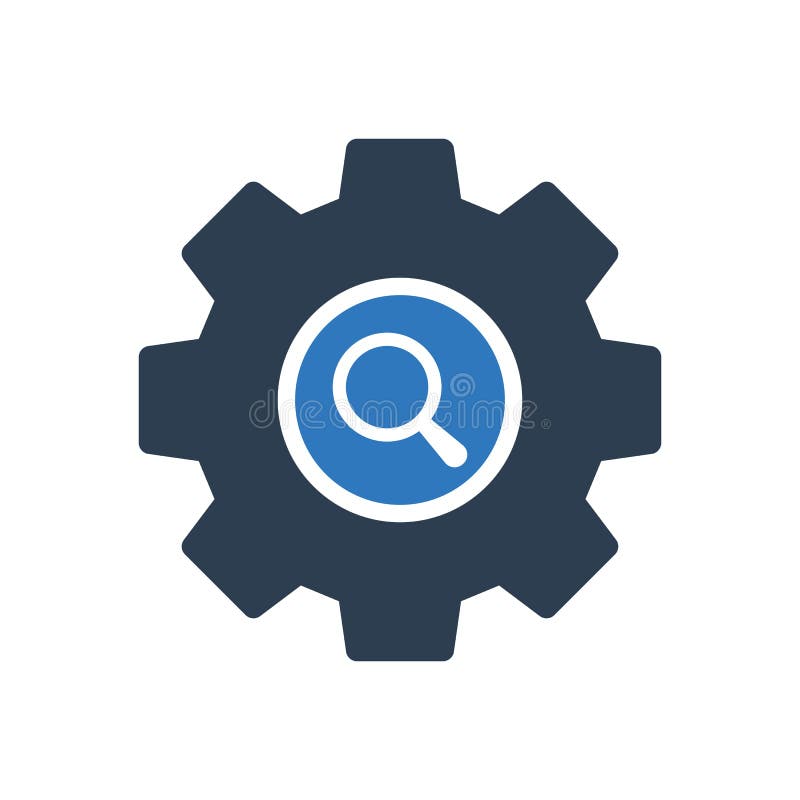 Settings Icon, Tools and Utensils Icon with Research Sign. Settings ...
