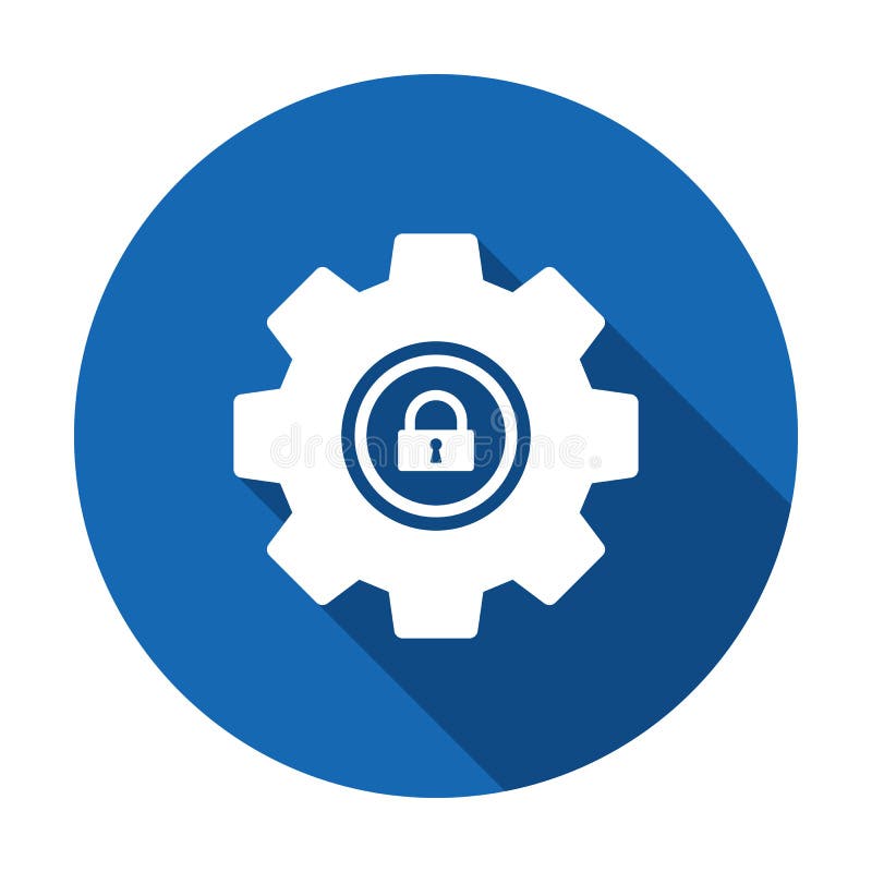 Settings Icon, Tools and Utensils Icon with Padlock Sign. Settings Icon ...