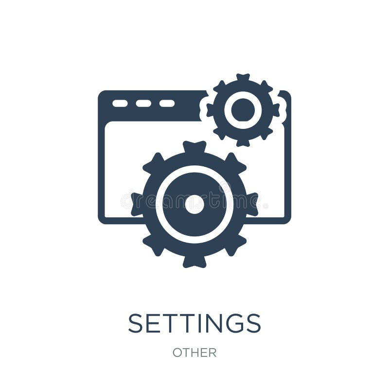 Settings Icon in Trendy Design Style. Settings Icon Isolated on White ...